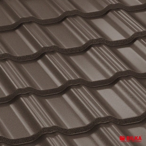 Bilka Gotic Tigla Metalica 0.6 mm Maro Inchis Mat RAL 8019 | Tigla ...