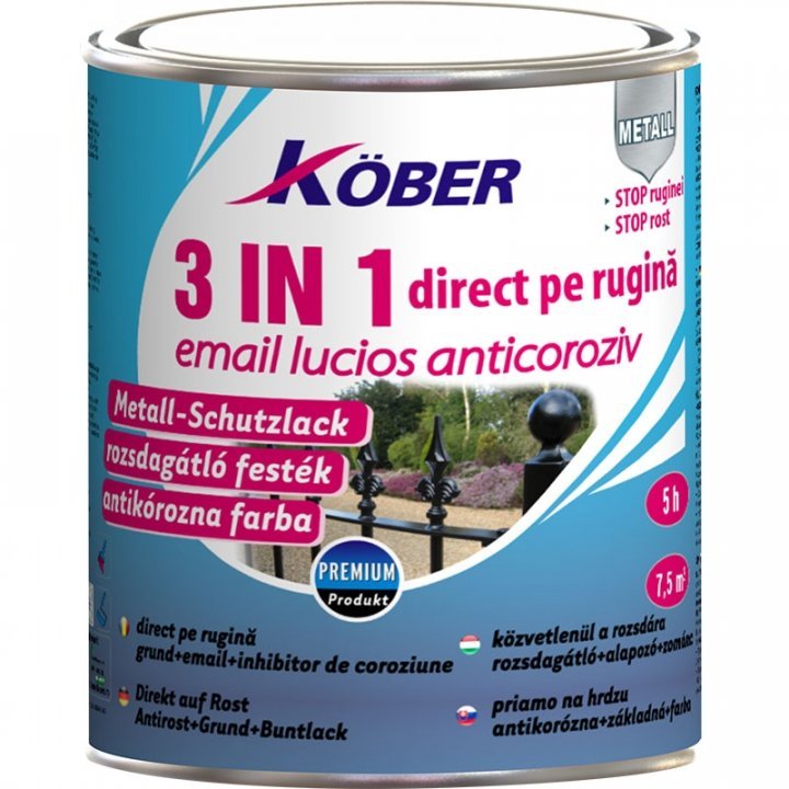 Email inhibitor de rugină 3 in 1 Brun 0.75 L | Vopsea | Amenajari ...